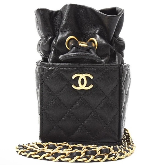 CHANEL | Bags | Chanel Black Quilted Leather Bucket Bag | Poshmark